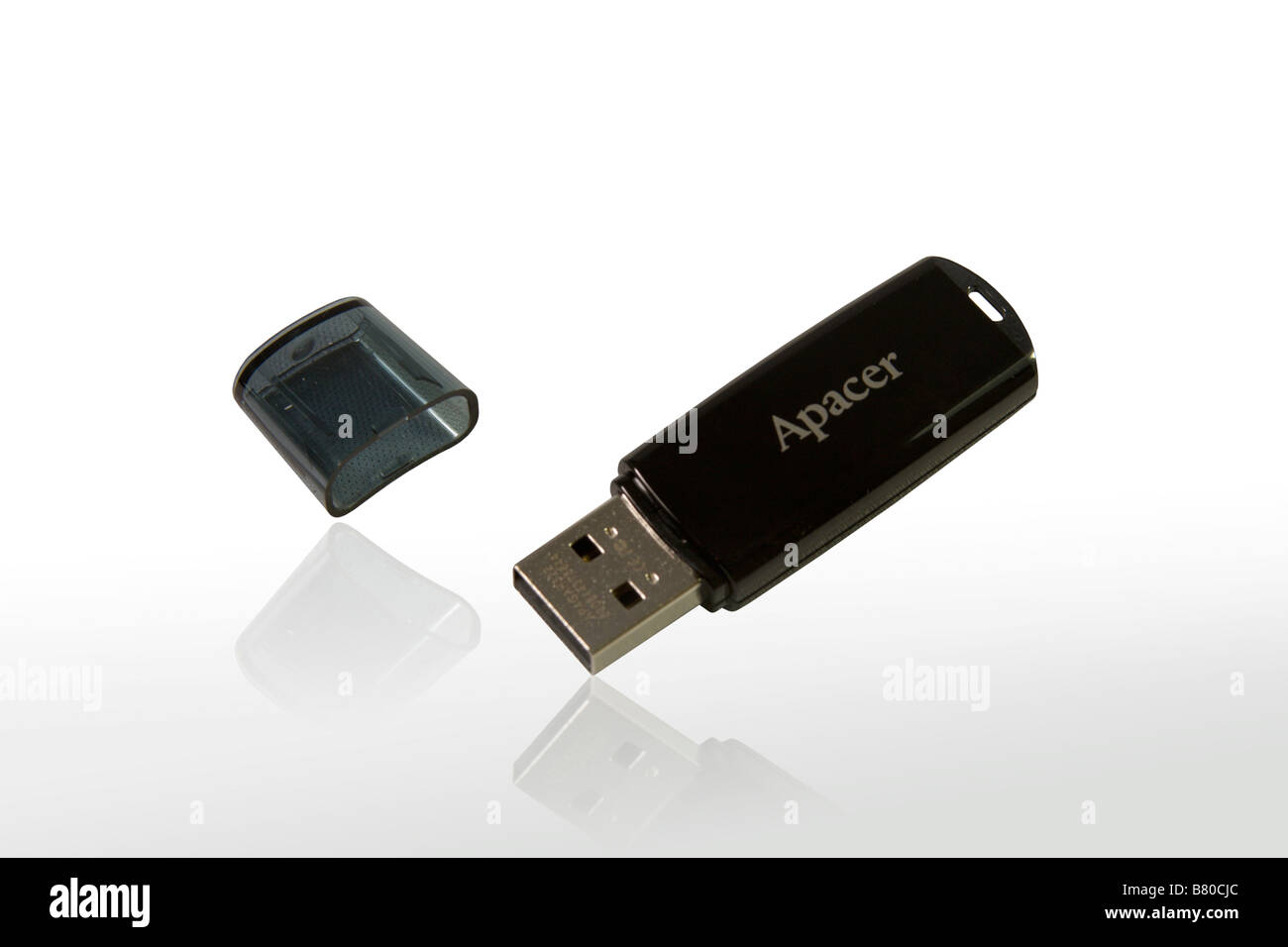USB keys isolated on white with reflection Stock Photo - Alamy
