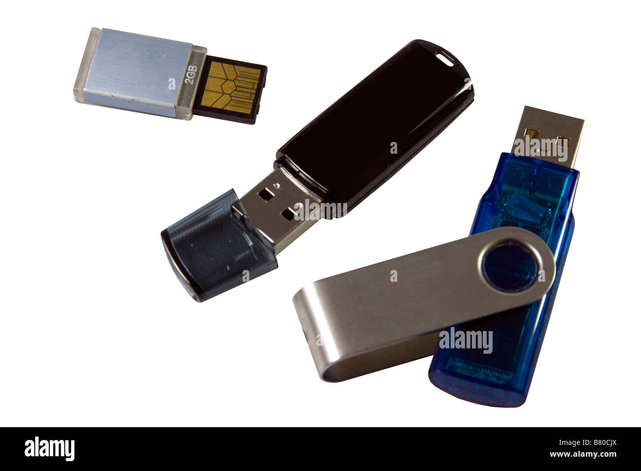 USB keys isolated on white Stock Photo - Alamy