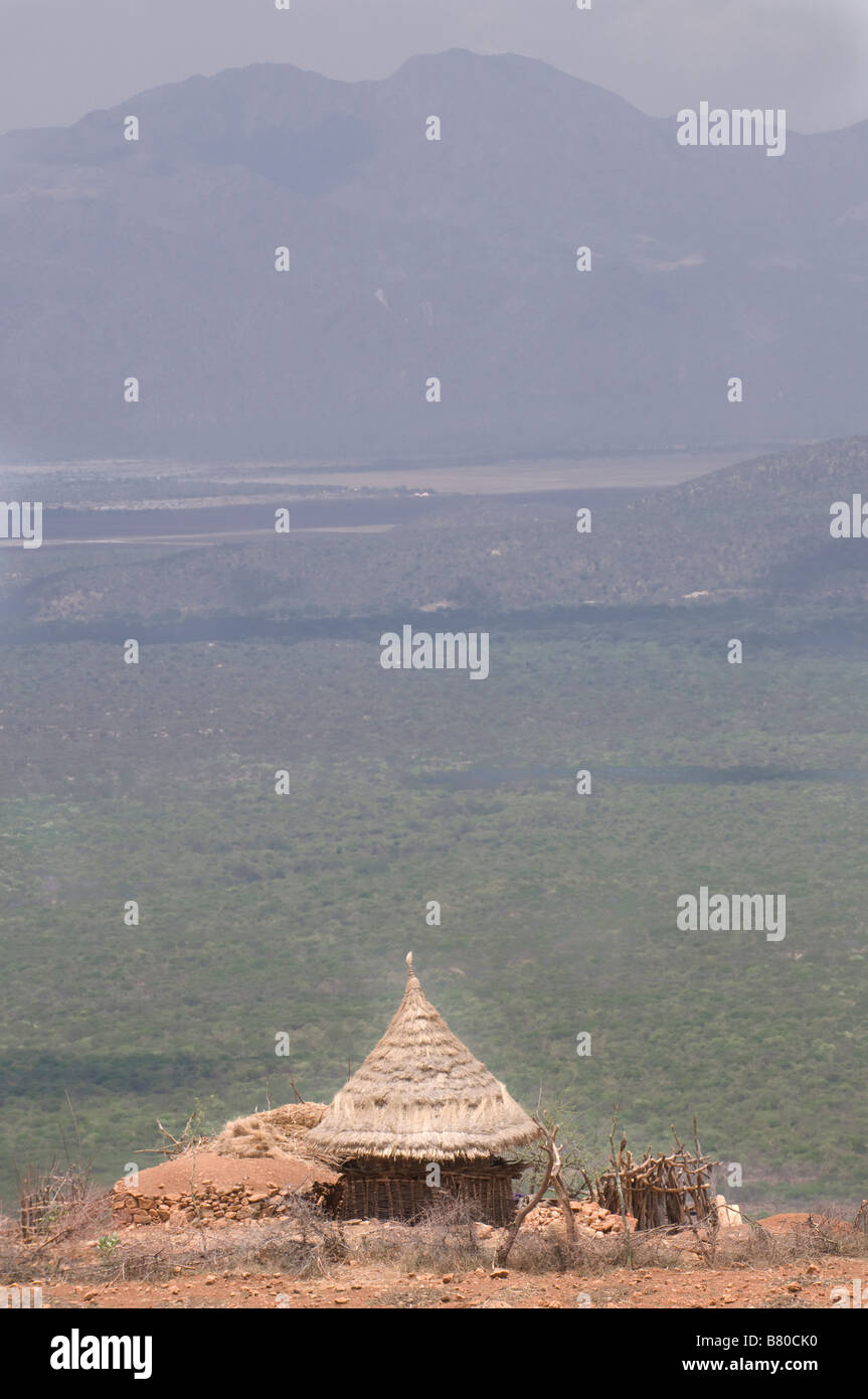 A local cottage above the Omo valley Ethiopia Africa Stock Photo - Alamy