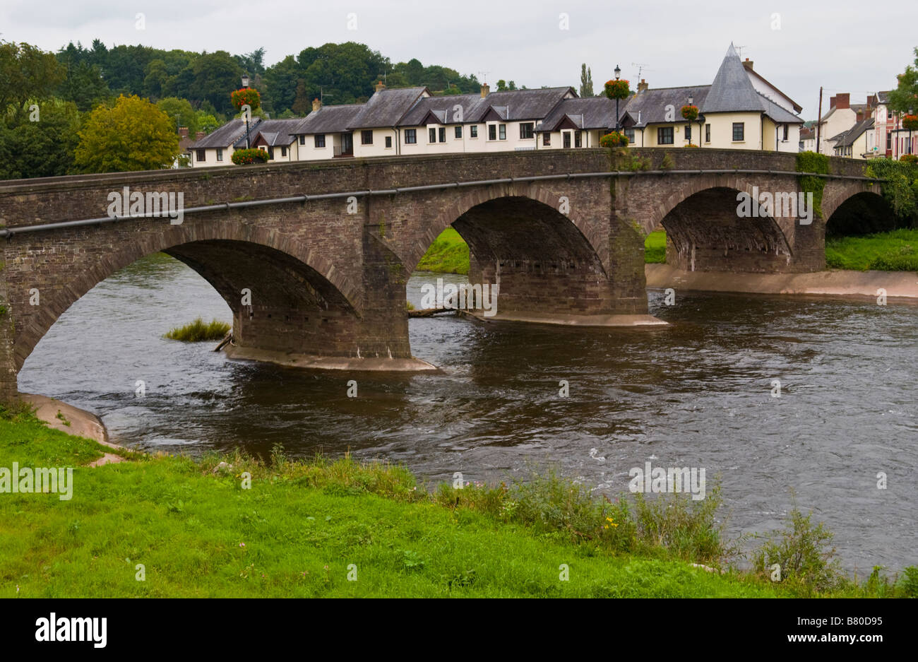 Bridge over the River Usk at Usk Monmouthshire South Wales UK Stock ...