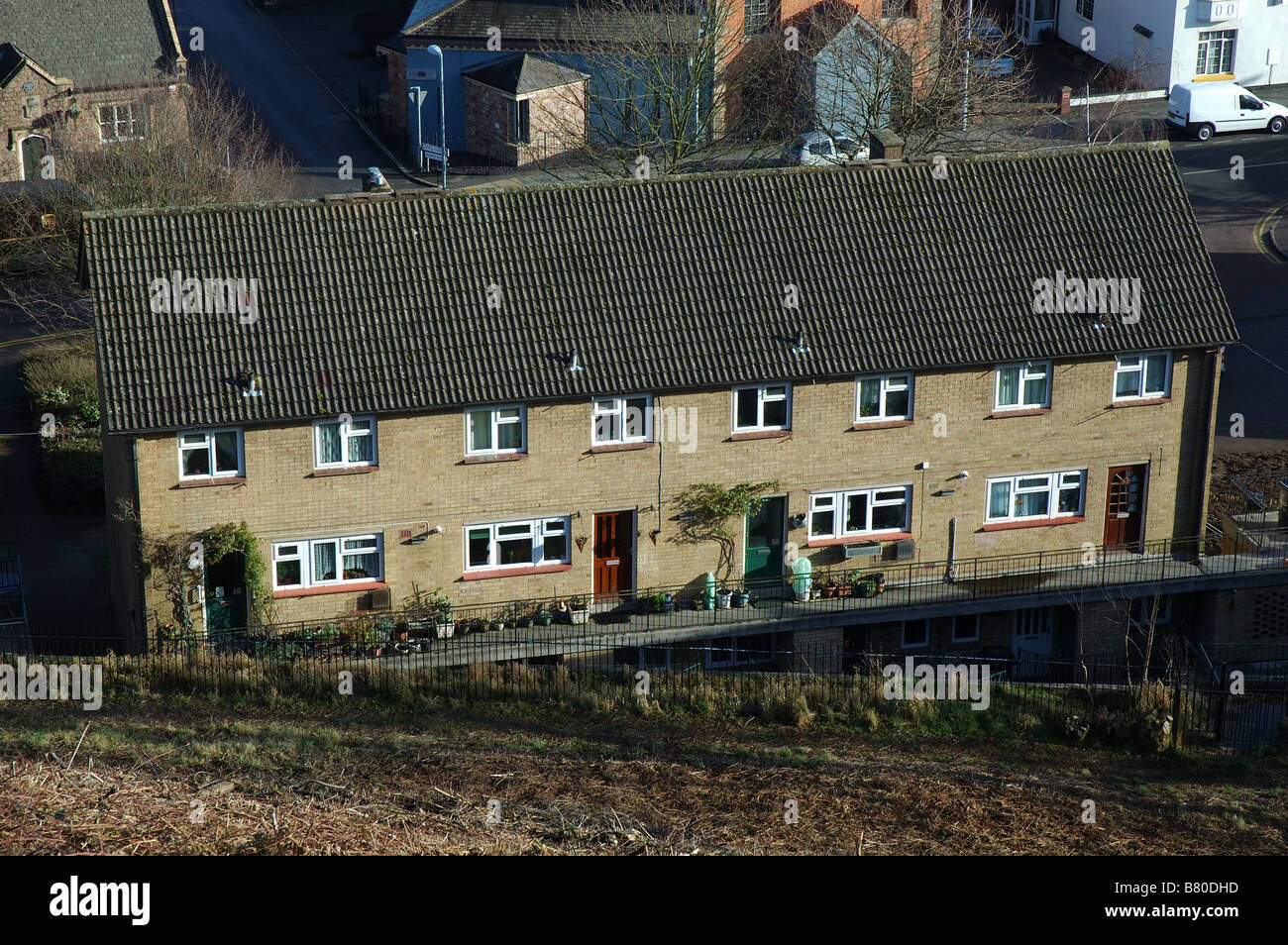Terraced houses uk aerial hi-res stock photography and images - Alamy