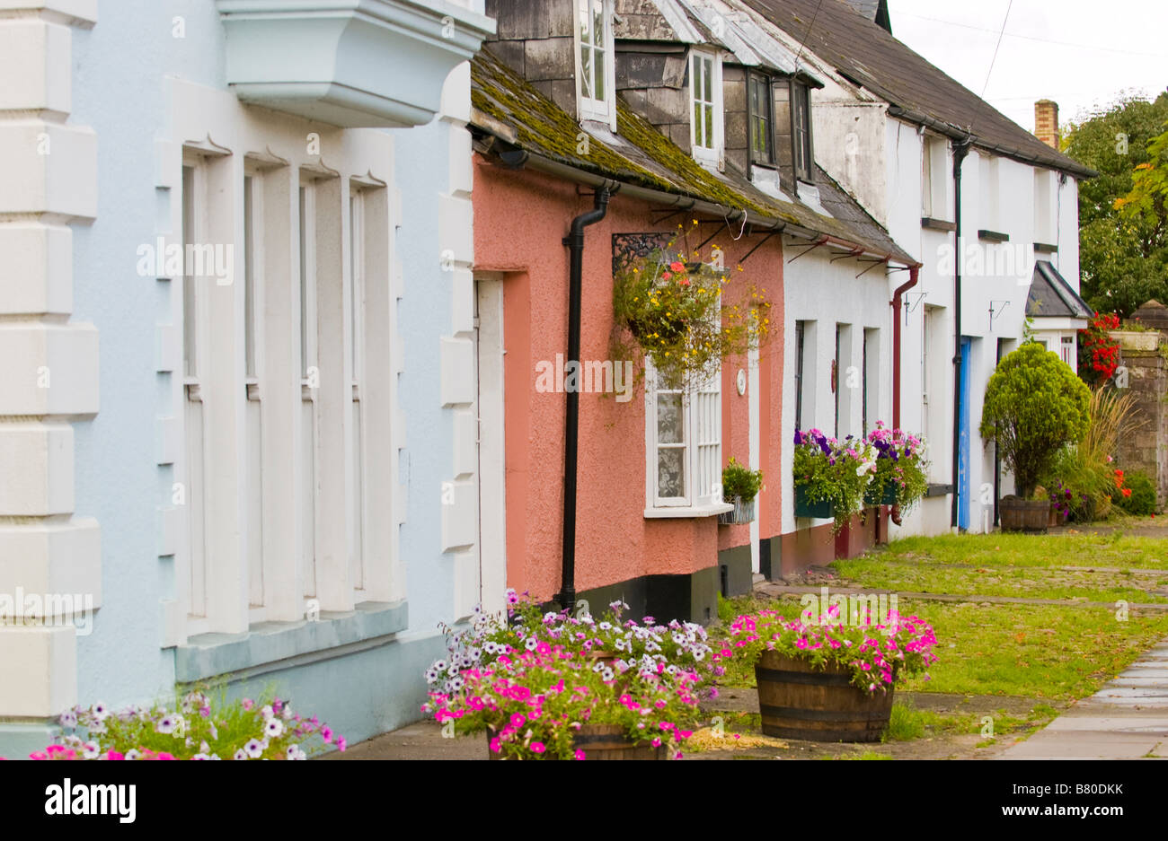 Typical rural town housing in Usk Monmouthshire South Wales UK Stock ...