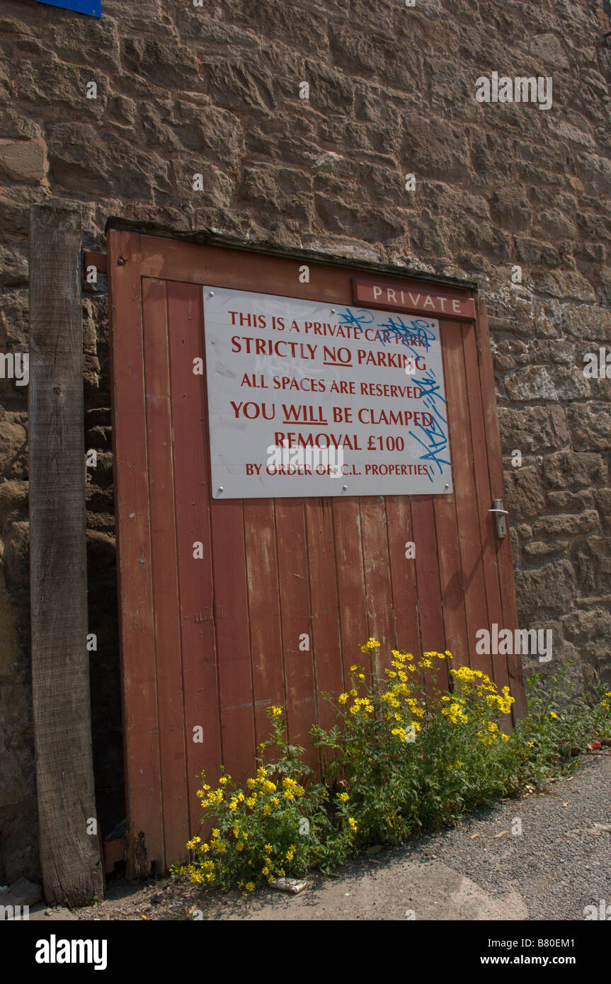 Sign on gate seen at Hereford Herefordshire England United Kingdom ...