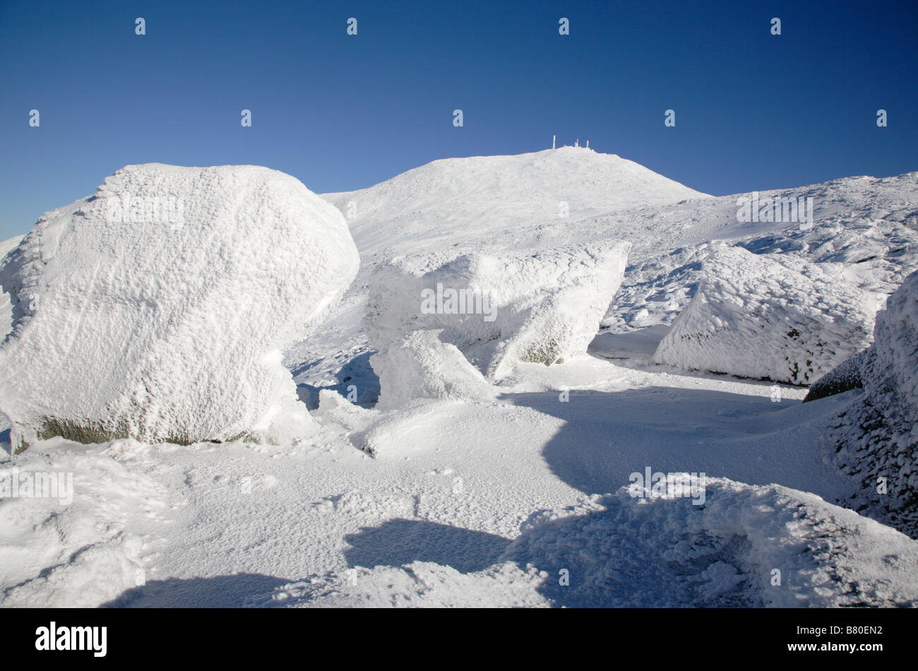 Mount Washington during the winter months from Crawford Path Located in ...