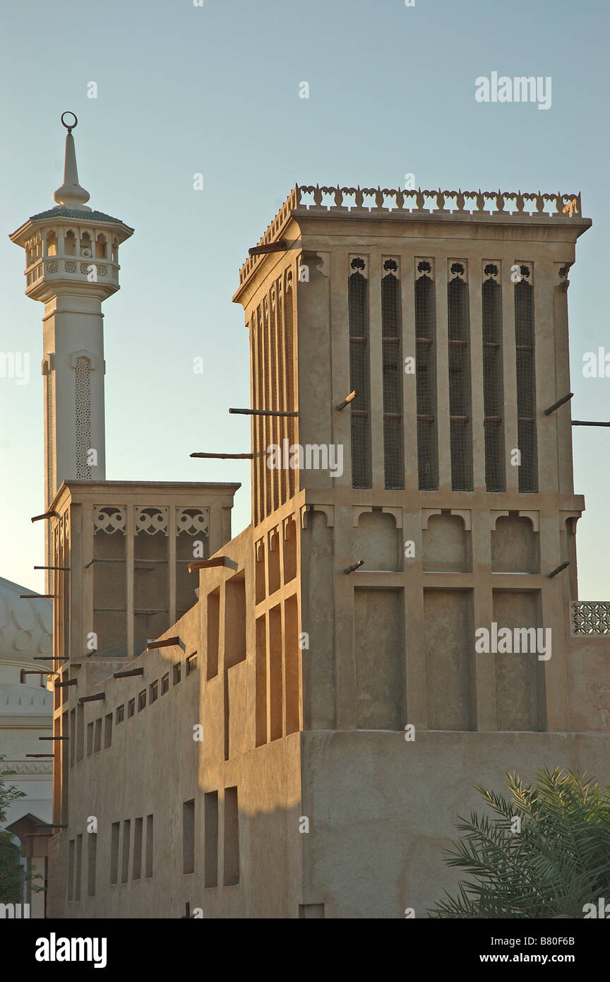 Wind Tower; Old Dubai; Historic Bastkyia; Dubai Creek; Dubai; United ...