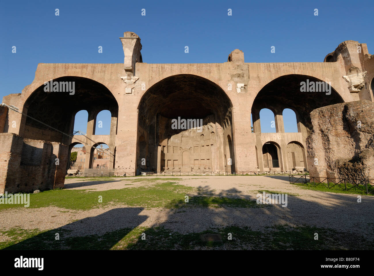 Remains of the basilica of maxentius in rome hi-res stock photography ...