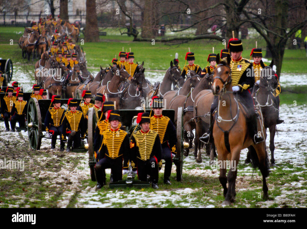 The King 39 s Troop Royal Horse Artillery arriving to perform a gun ...