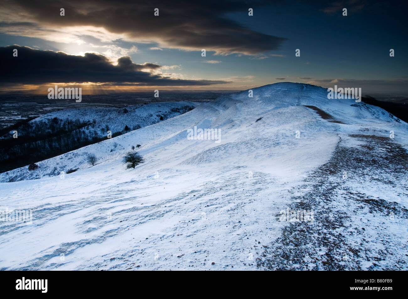 Winter on the Malvern Hills, England Stock Photo - Alamy
