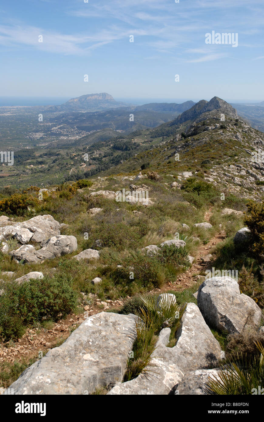 Cavall Verd & Montgo from Serra del Penyo, near Benimaurell, Vall de ...