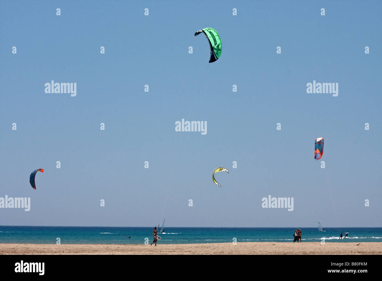 kitesurfing windsurfing prasonisi rhodes greece Stock Photo - Alamy
