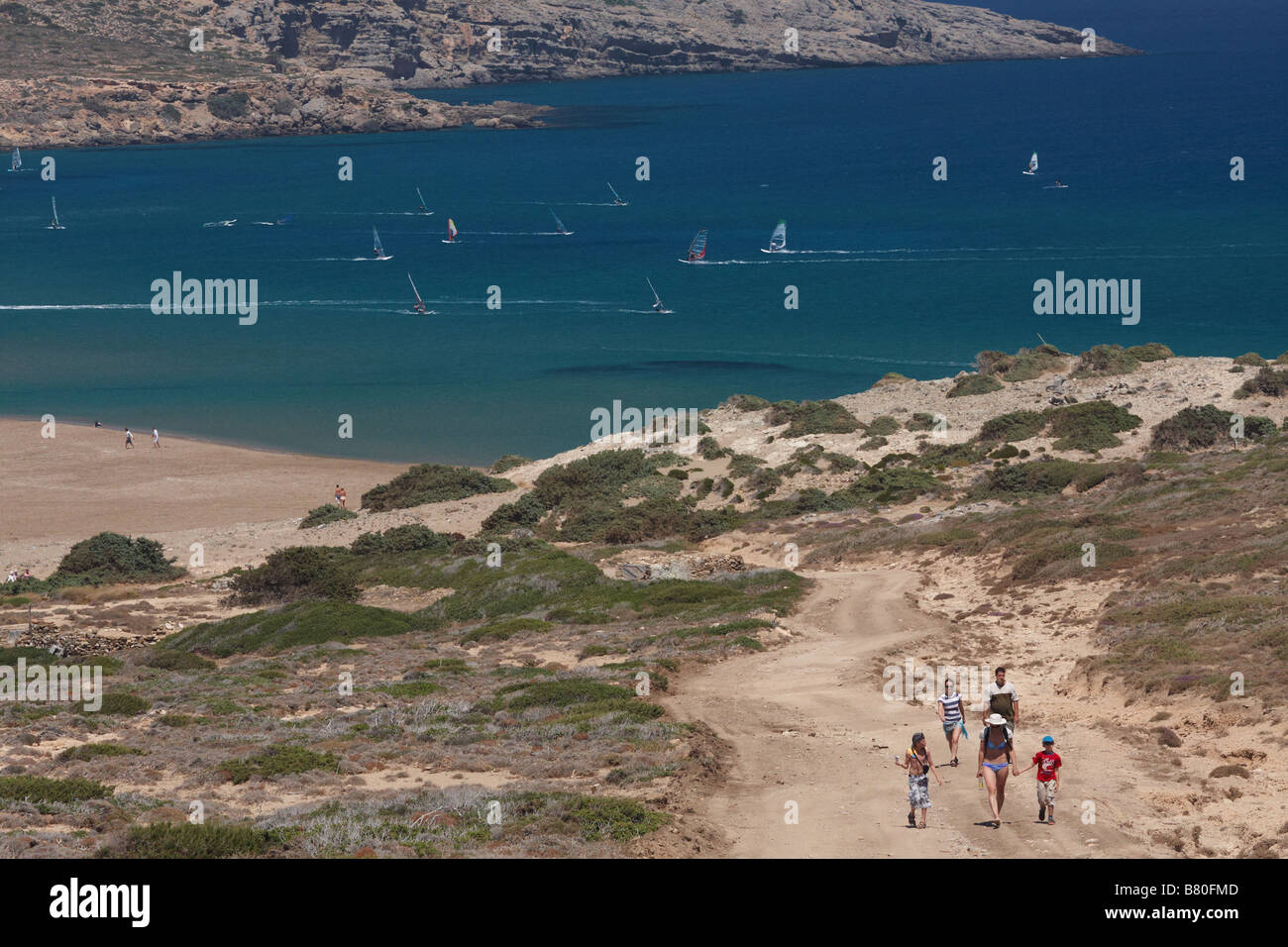 kitesurfing windsurfing prasonisi rhodes greece Stock Photo - Alamy