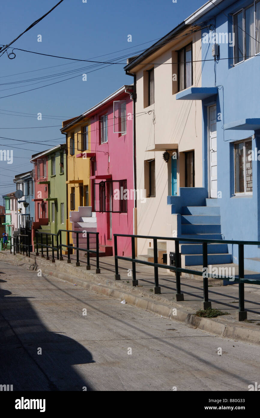 Valparaíso Chile South America, colourful buildings, homes, residences ...