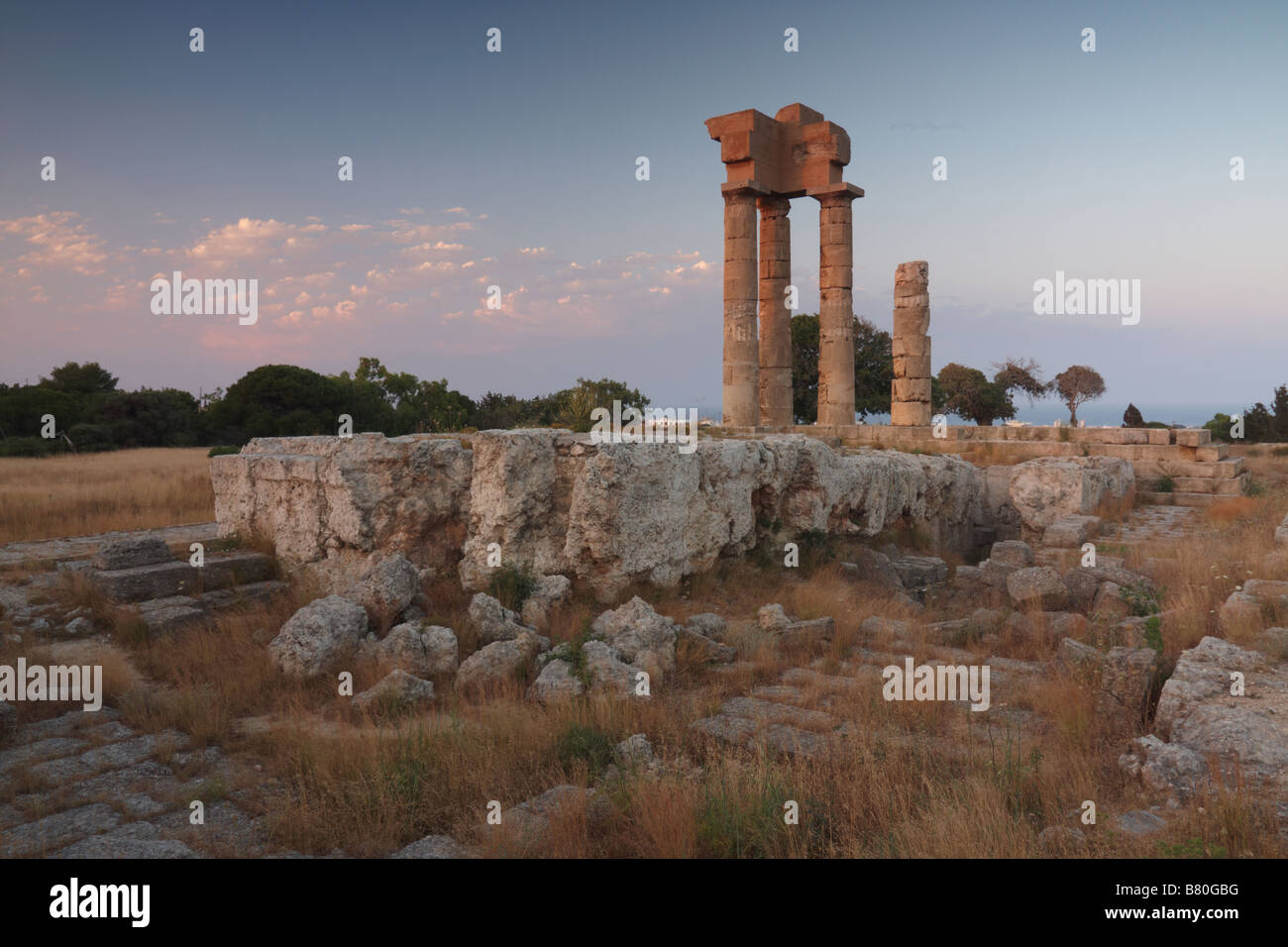 Remains of the Appolo Pythios Temple the patron deity of the city on ...