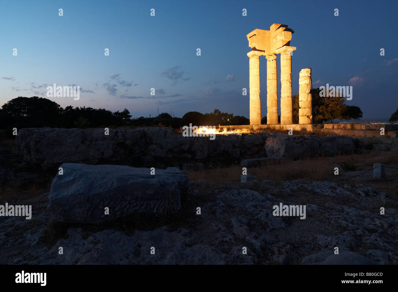Remains of the Appolo Pythios Temple the patron deity of the city on ...