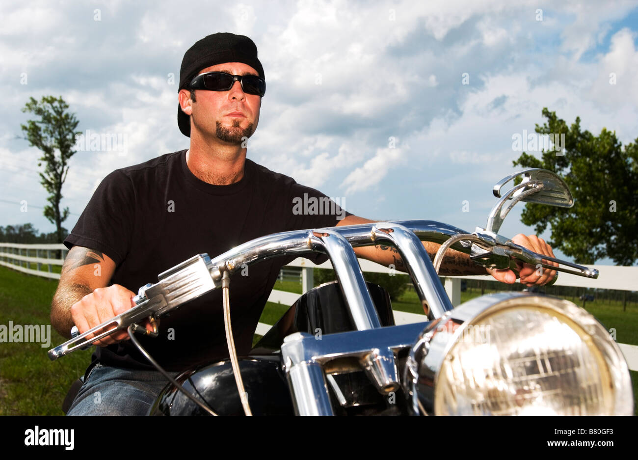 Black man motorcycle hi-res stock photography and images - Alamy