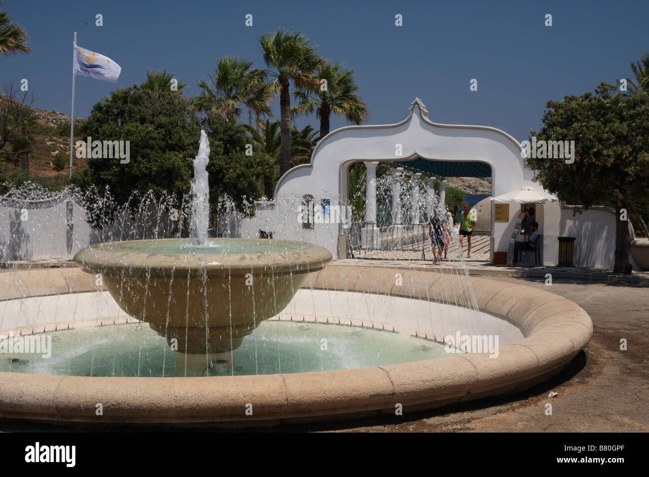 hot spring in Kalithea, Rhodes, Rodos, Dodecanese, Greece Stock Photo ...