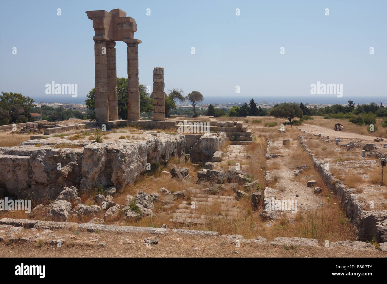 Remains of the Appolo Pythios Temple the patron deity of the city on ...