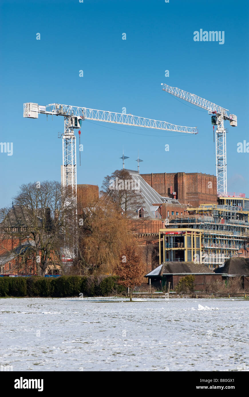 The Royal Shakespeare Theatre (RSC) during renovation work at Stratford ...