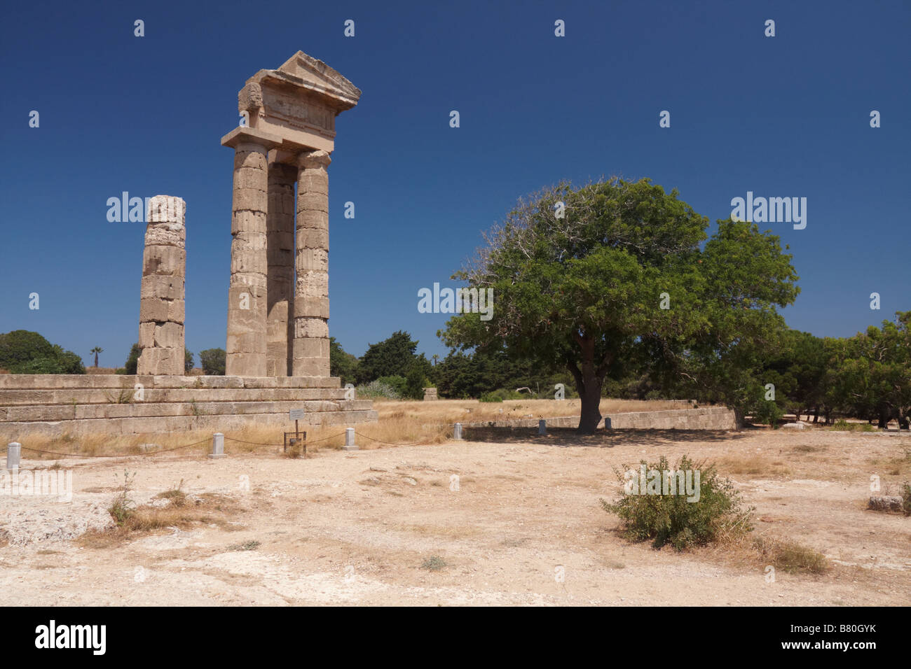 Remains of the Appolo Pythios Temple the patron deity of the city on ...