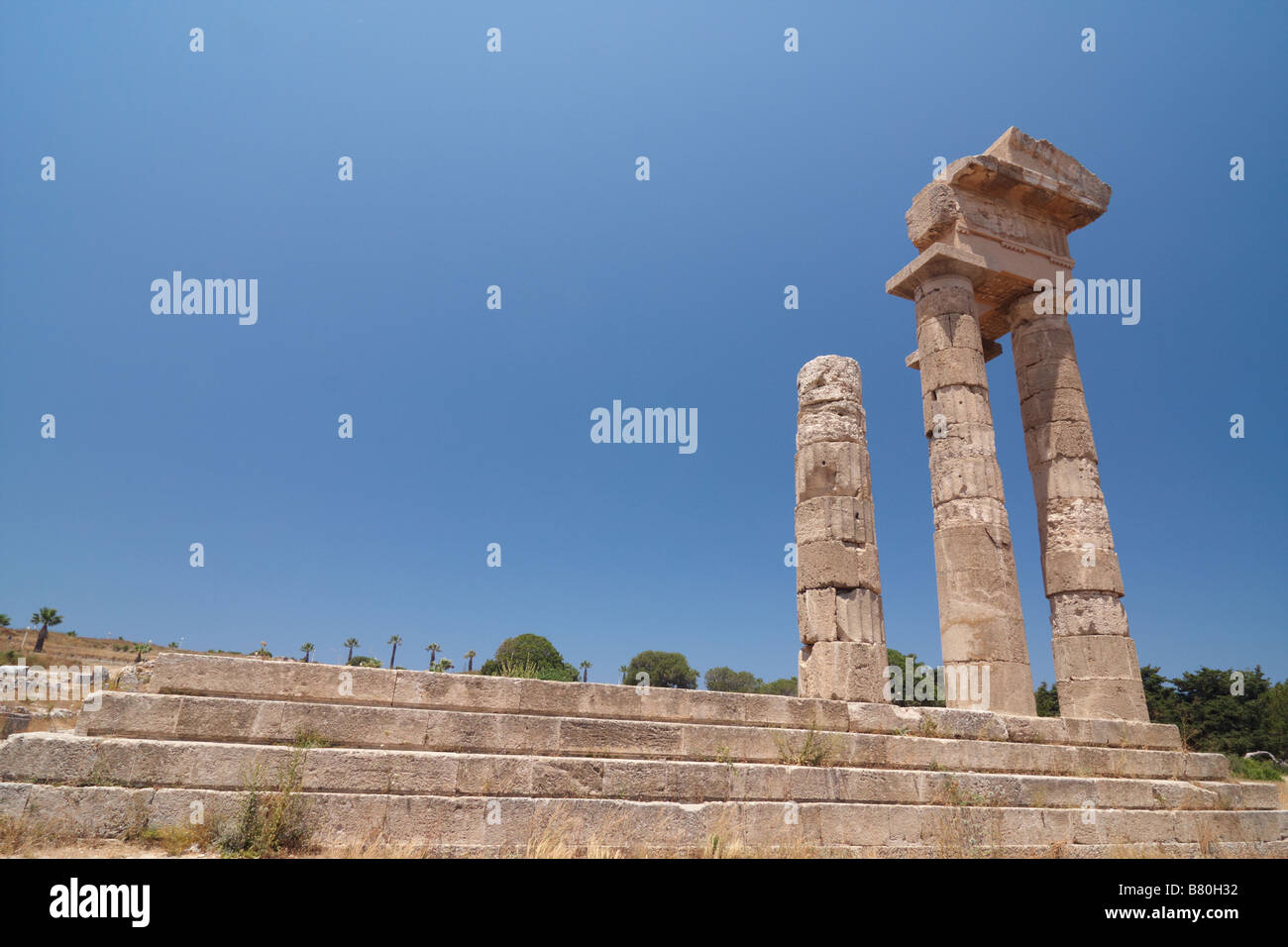 Remains of the Appolo Pythios Temple the patron deity of the city on ...