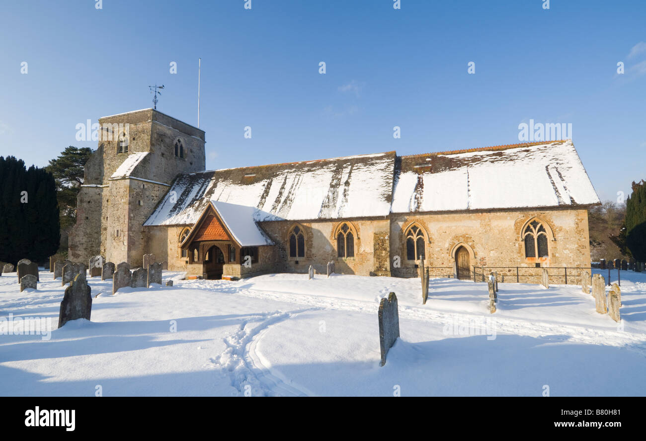 St Mary the Virgin Church Frensham Surrey UK Stock Photo - Alamy