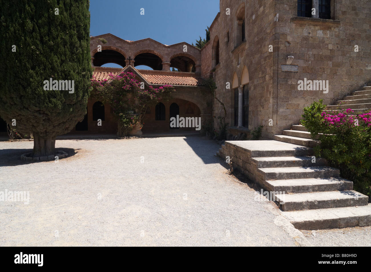 The Filerimos Monastery Island of Rhodes Greece Stock Photo - Alamy