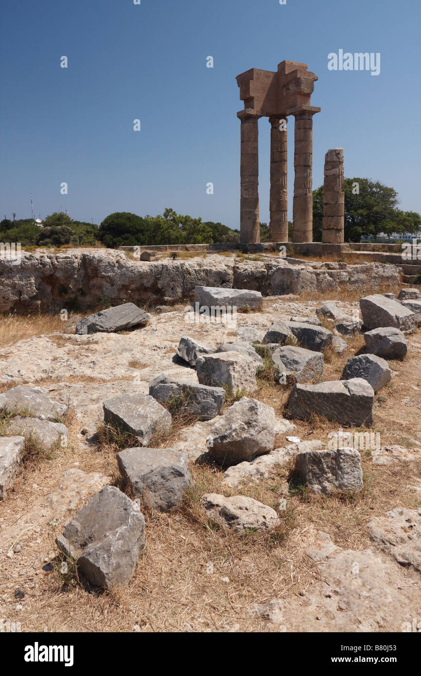Remains of the Appolo Pythios Temple the patron deity of the city on ...