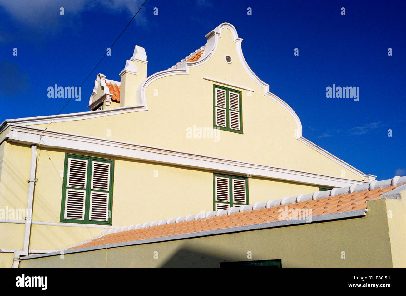 A typical house in Curacao, Netherlands antilles influenced by the ...