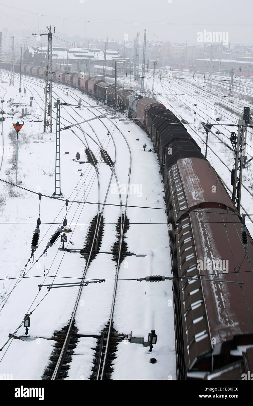 freight train in winter Stock Photo - Alamy
