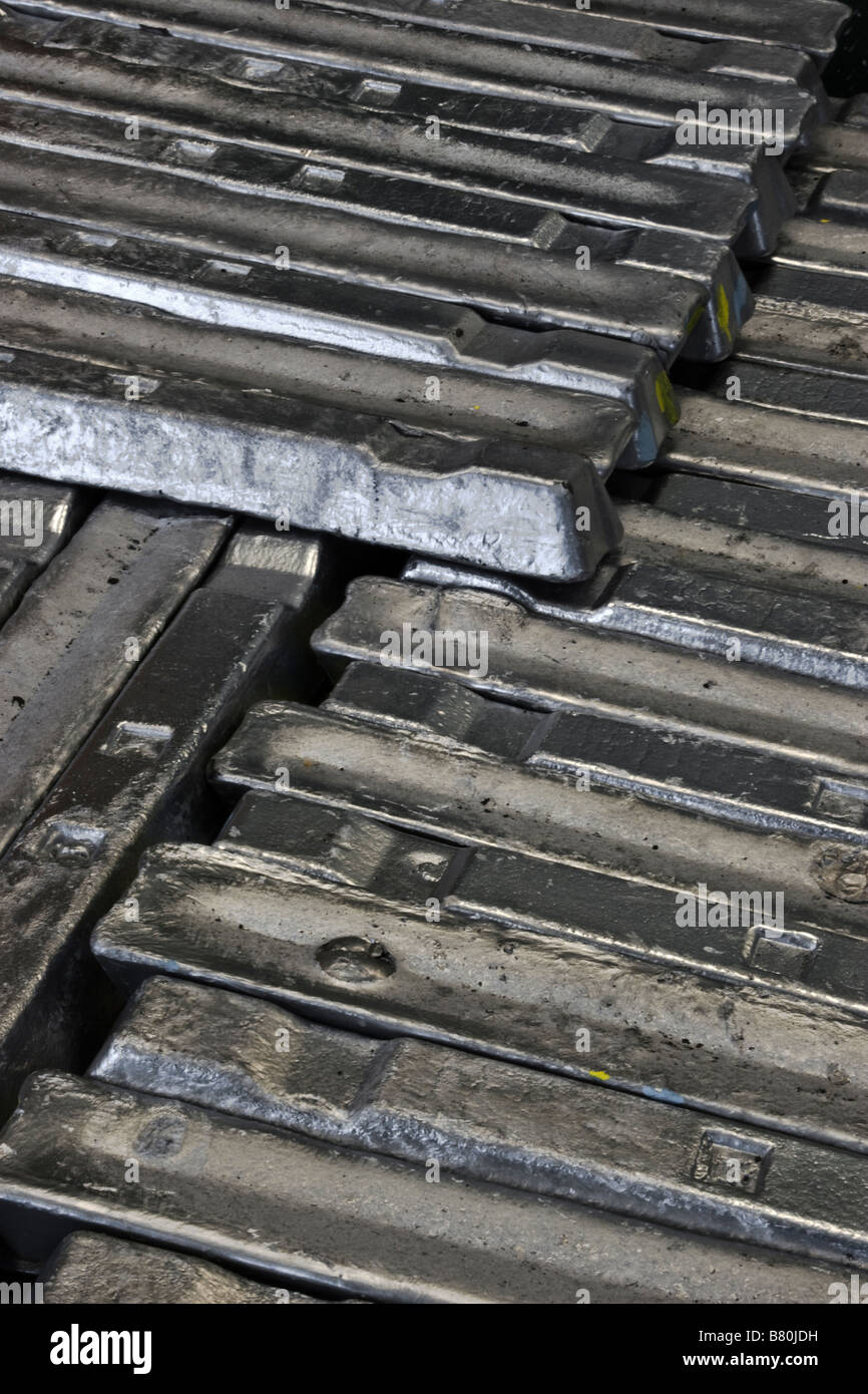 Aluminium ingots stack hi-res stock photography and images - Alamy