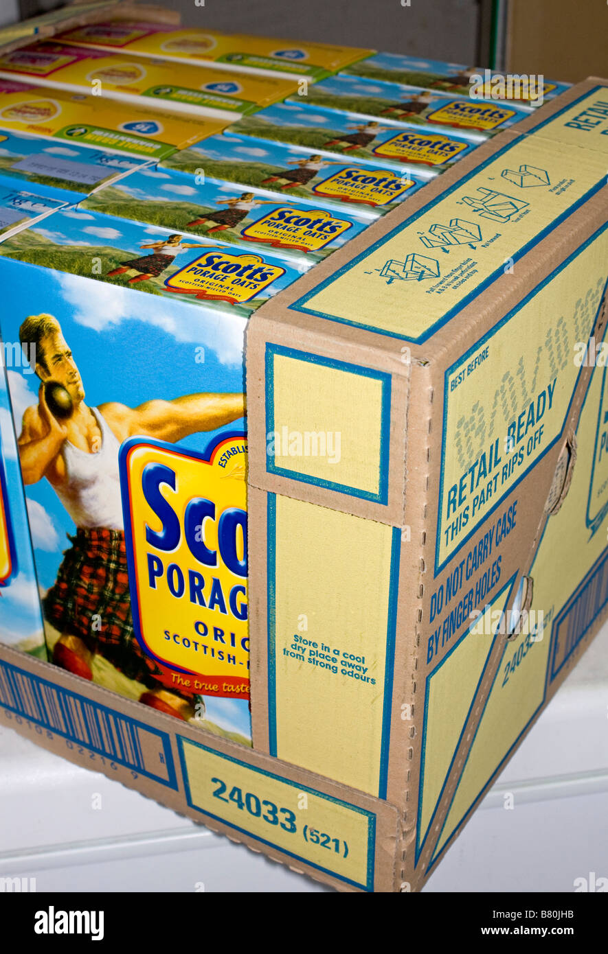 Cereal products showing primary and secondary packaging Stock Photo - Alamy