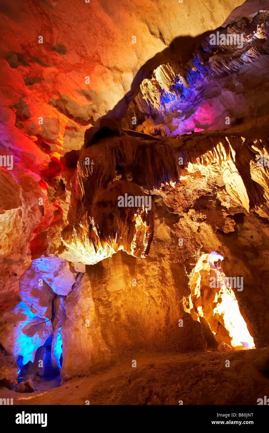 Coloured Lights Lucas Cave Jenolan Caves Blue Mountains New South Wales ...