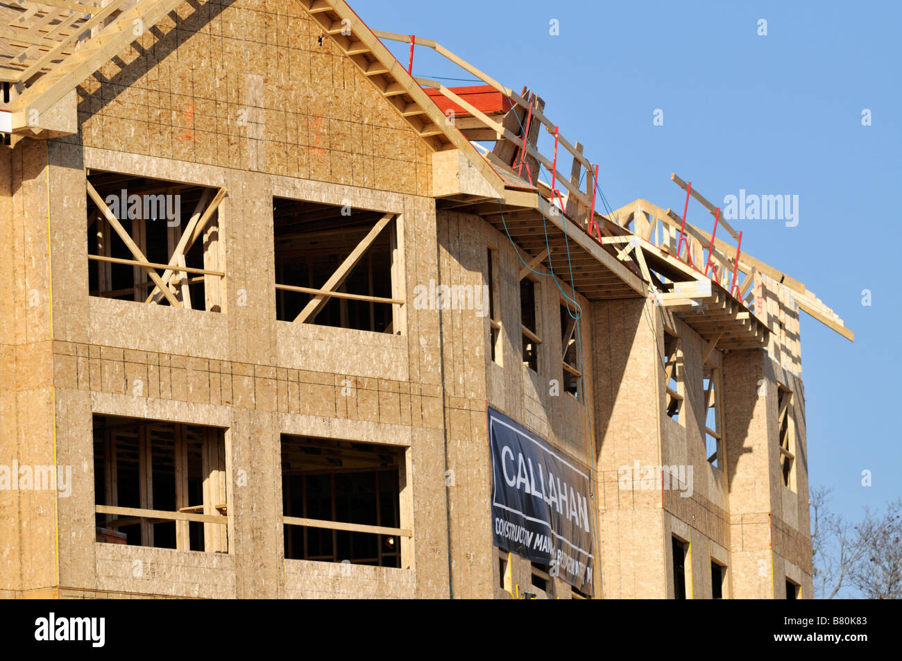 New Apartment Building Construction Wood Frame