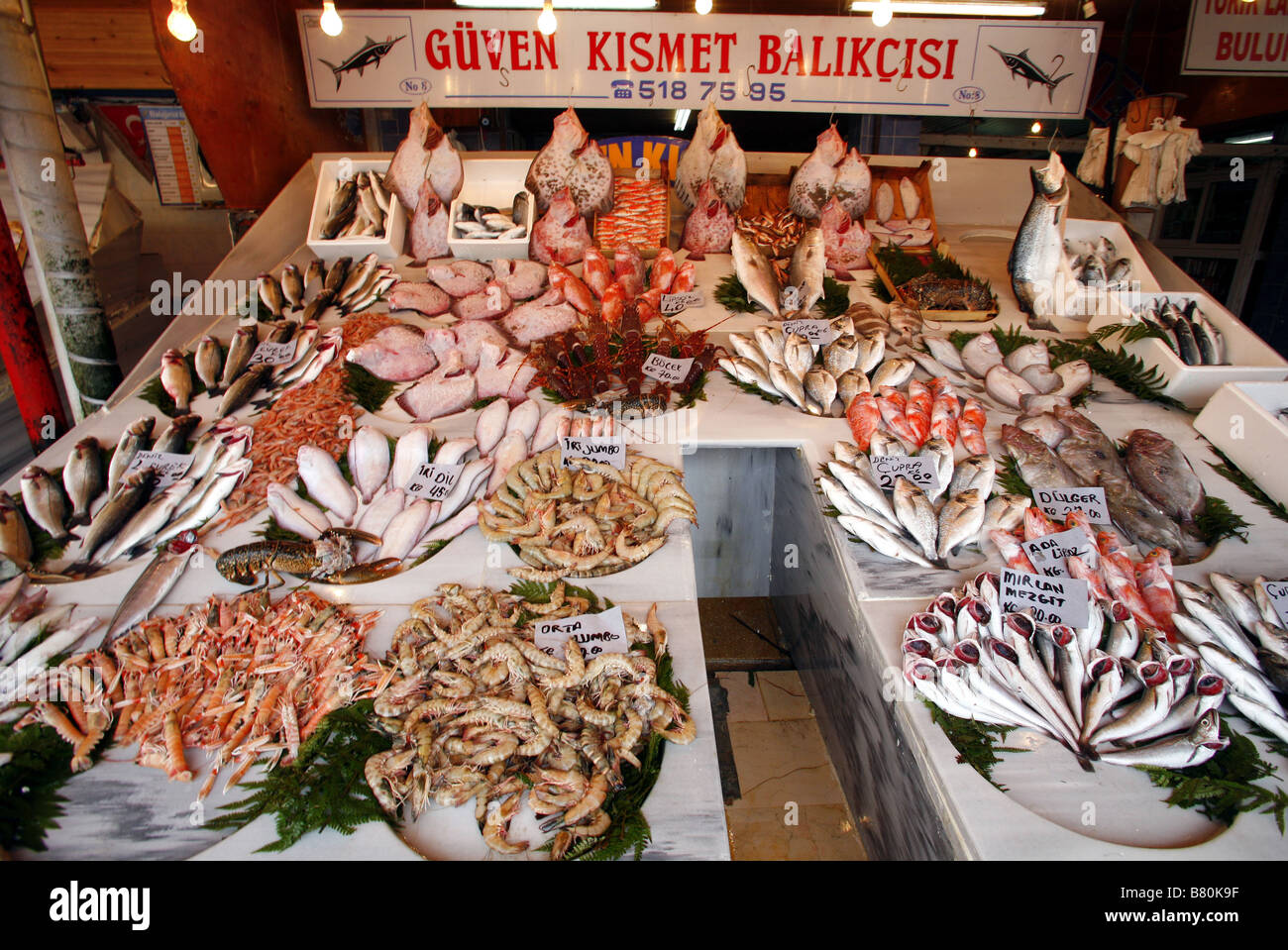 FISH MARKET STALL KUMKAPI ISTANBUL TURKEY KUMKAPI ISTANBUL TURKEY 12 ...
