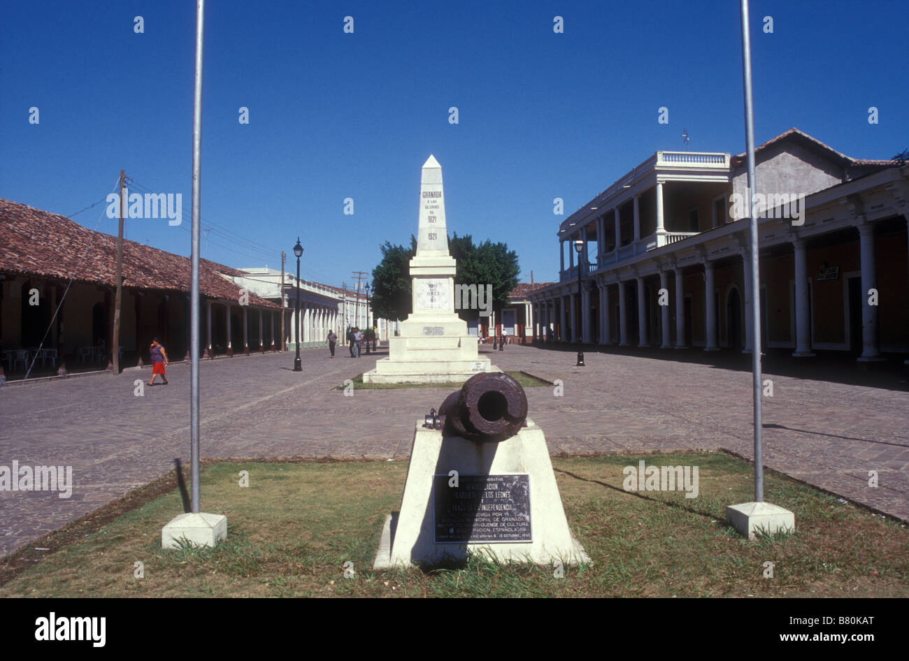 Nicaraguan independence monument on Plaza de la Independencia in the ...
