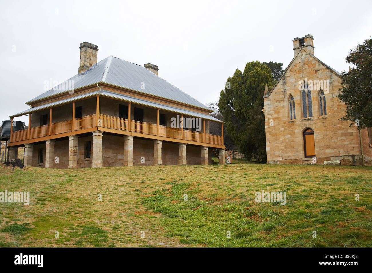 Presbytery and St Bernards Catholic Church 1848 Hartley Historic Site ...