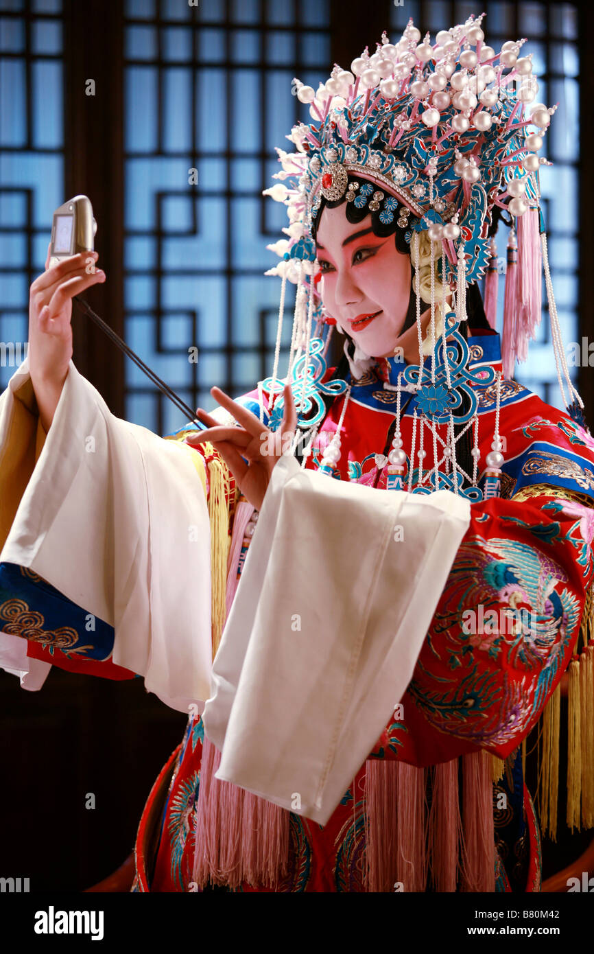 Actress Dressing As Beijing Opera Characters,China Stock Photo - Alamy