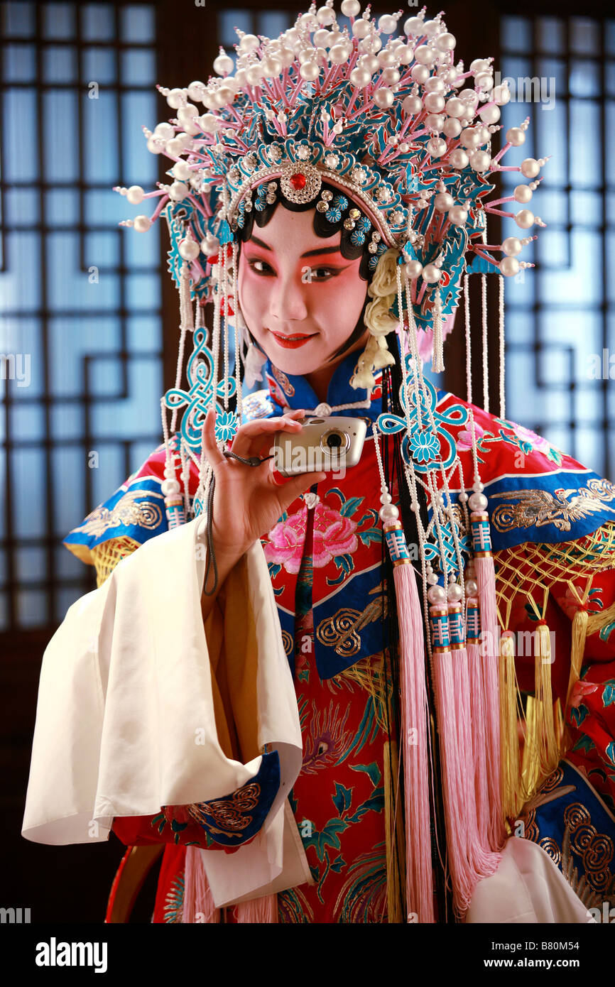 Actress Dressing As Beijing Opera Characters,China Stock Photo - Alamy