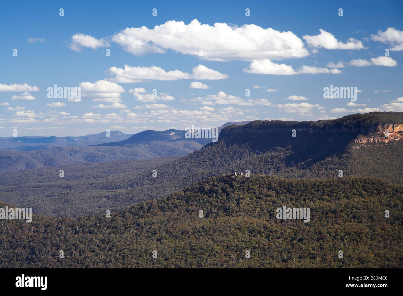 View across Jamison Valley from Echo Point Katoomba Blue Mountains New ...