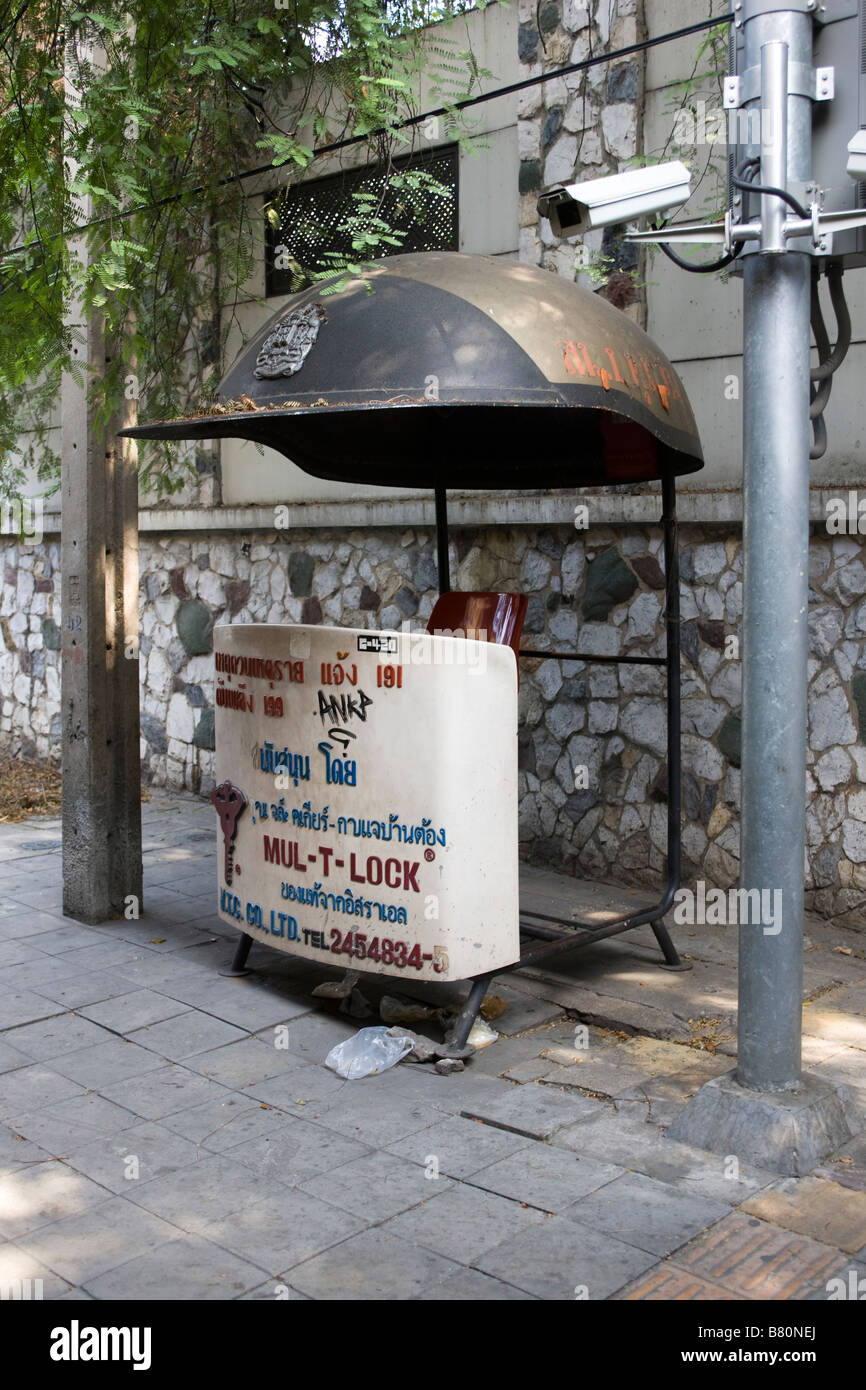 Police Control Booth Bangkok Thailand Stock Photo - Alamy