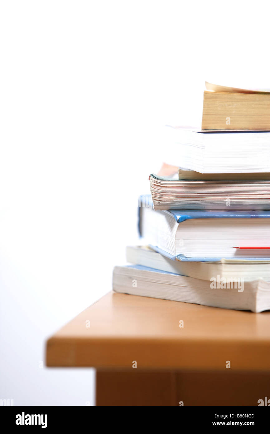 Stack Of Books On A Desk