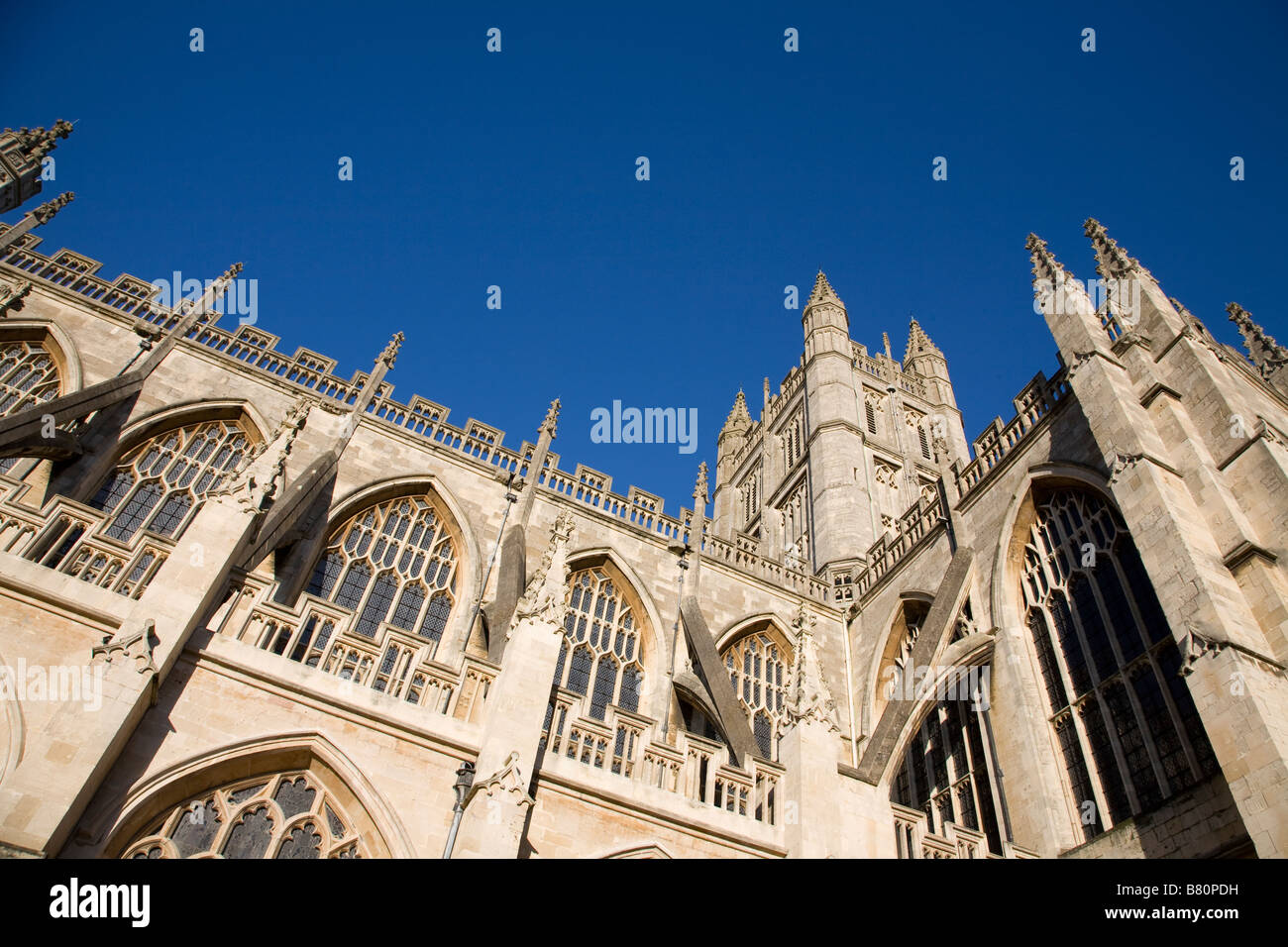 Bath cathedral against blue sky Stock Photo - Alamy