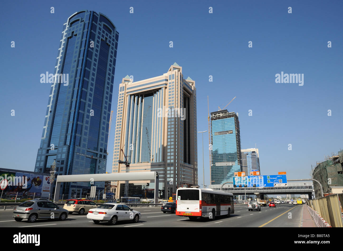 The Sheikh Zayed Road in Dubai Stock Photo - Alamy