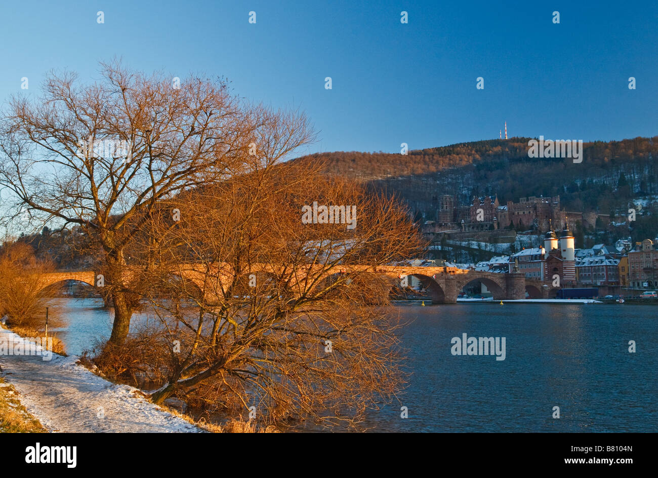 Heidelberg bridge winter hi-res stock photography and images - Alamy