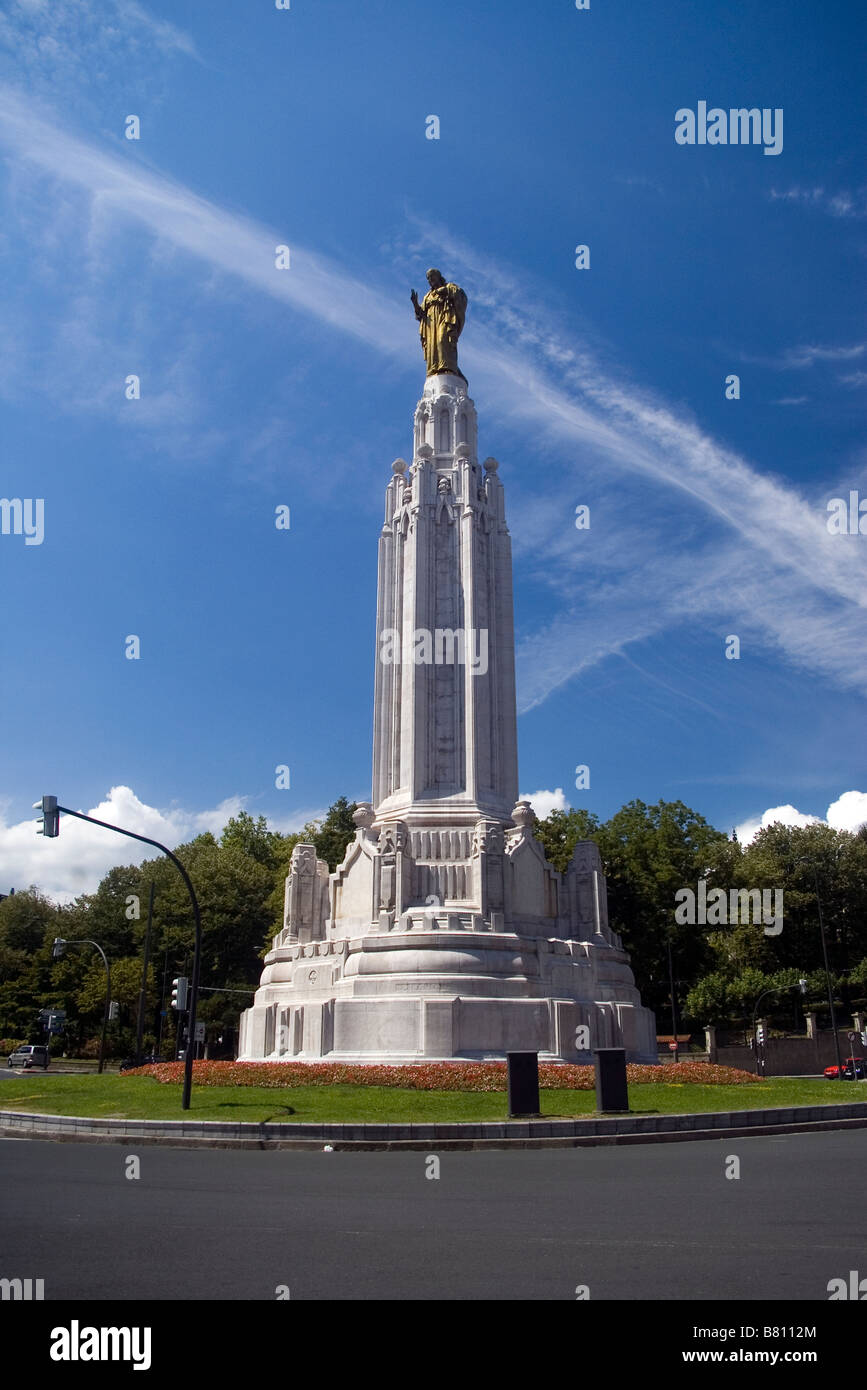 Statue of the Sacred Heart in Bilbao Stock Photo - Alamy