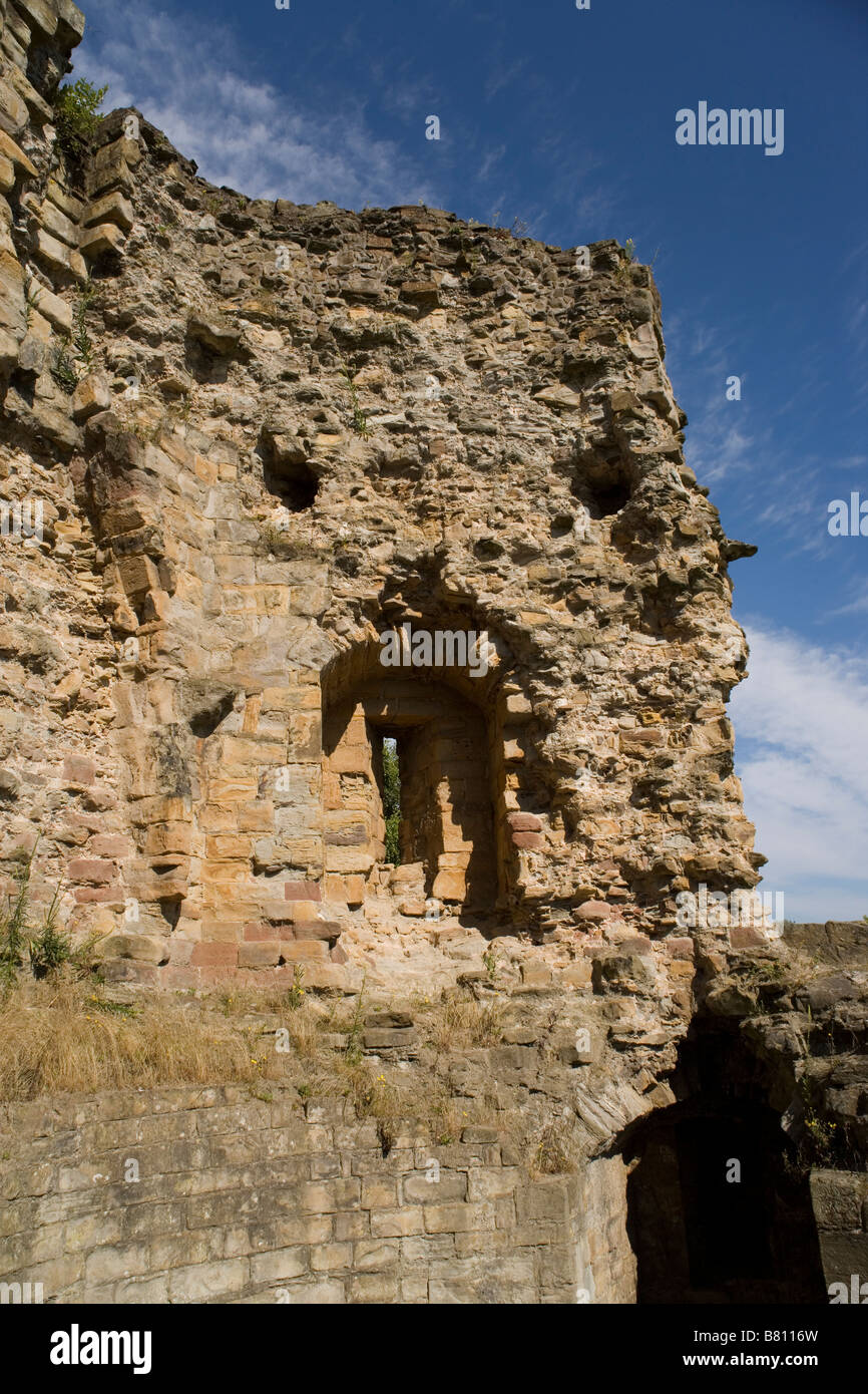 Flint castle on the shore of the River Dee Estuary in Cheshire, England ...