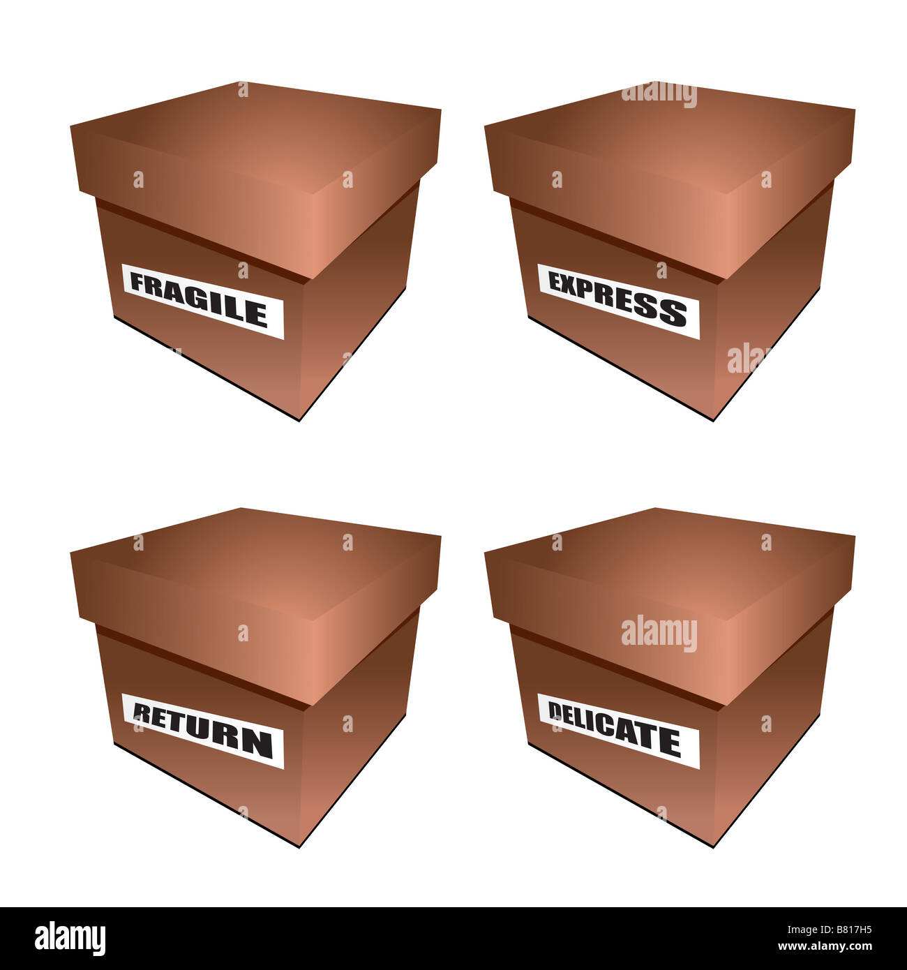 Four postal boxes hi-res stock photography and images - Alamy
