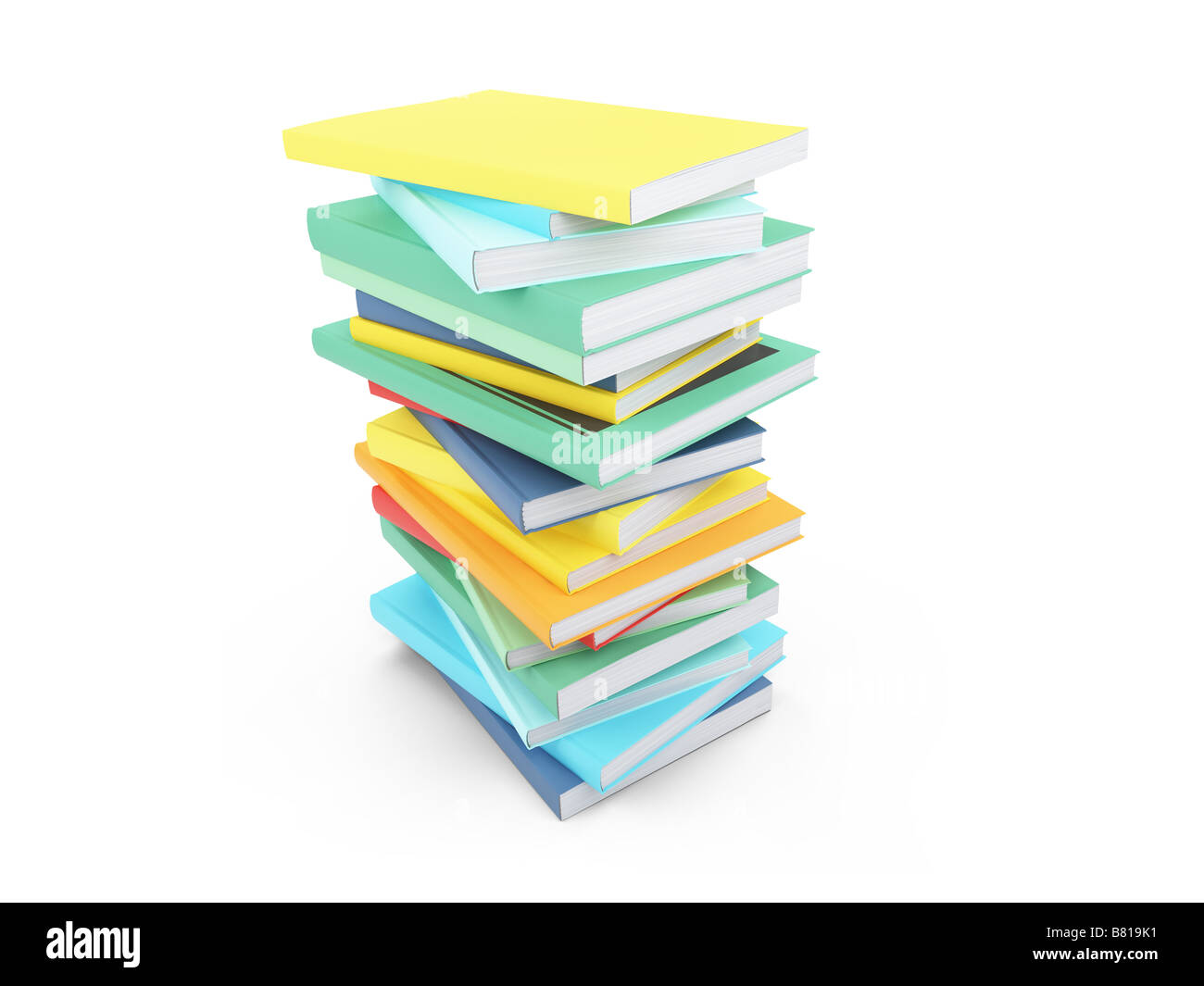 isolated books over white background Stock Photo - Alamy
