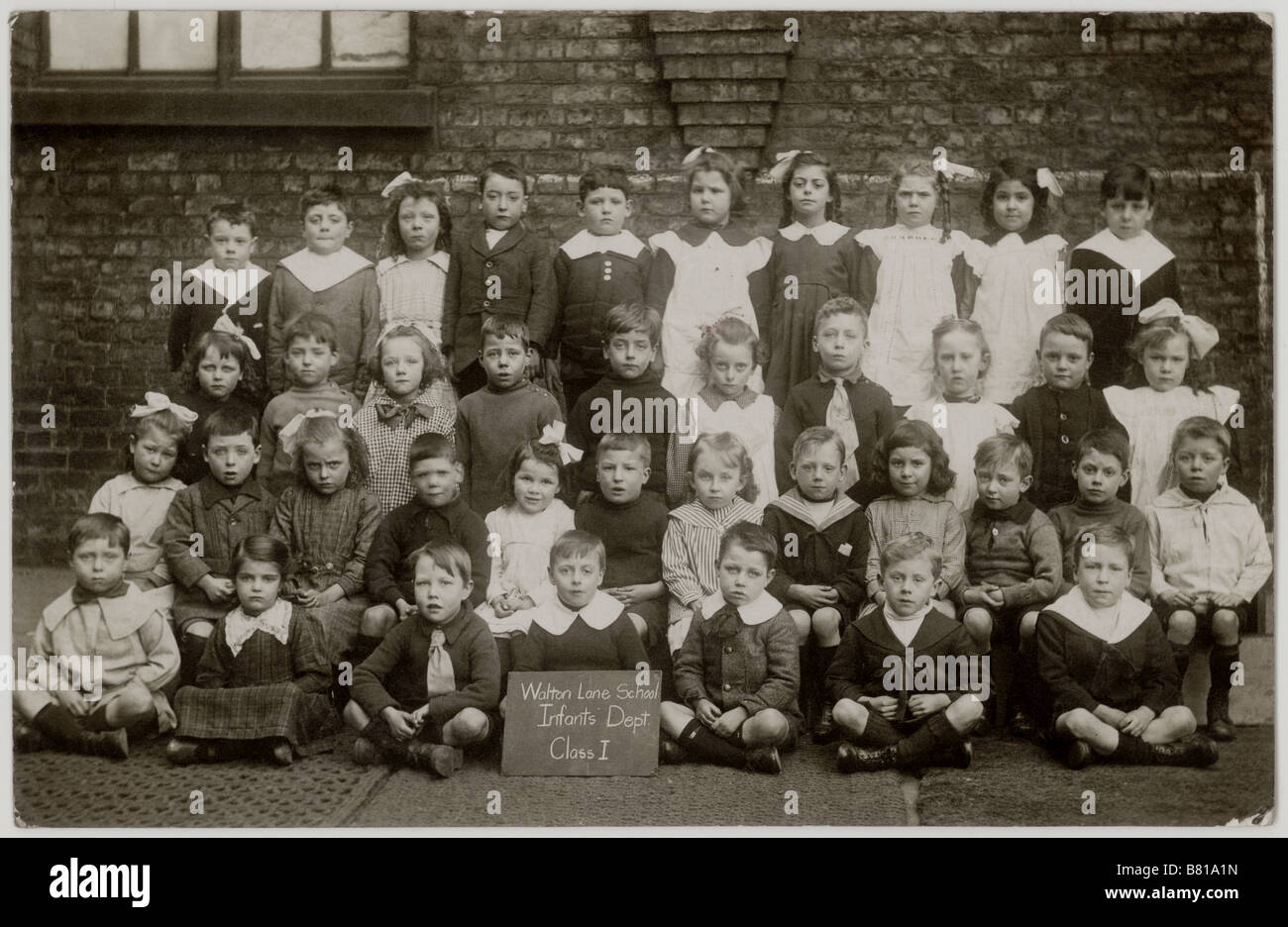 Original Edwardian primary school class photograph circa 1910 - Walton ...