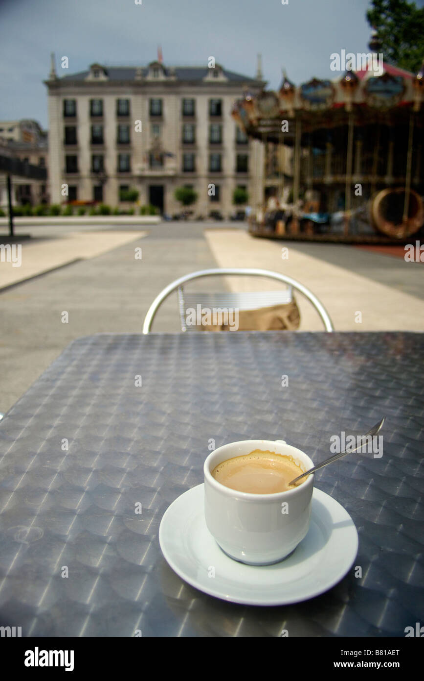 A cup of coffee in a terrace Stock Photo - Alamy